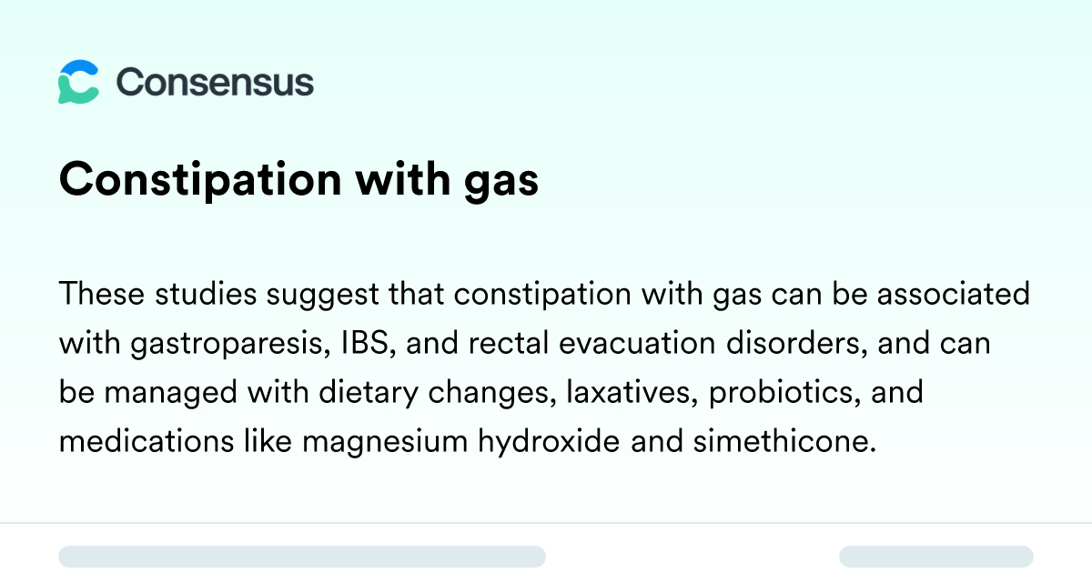 Constipation With Gas - Consensus Academic Search Engine