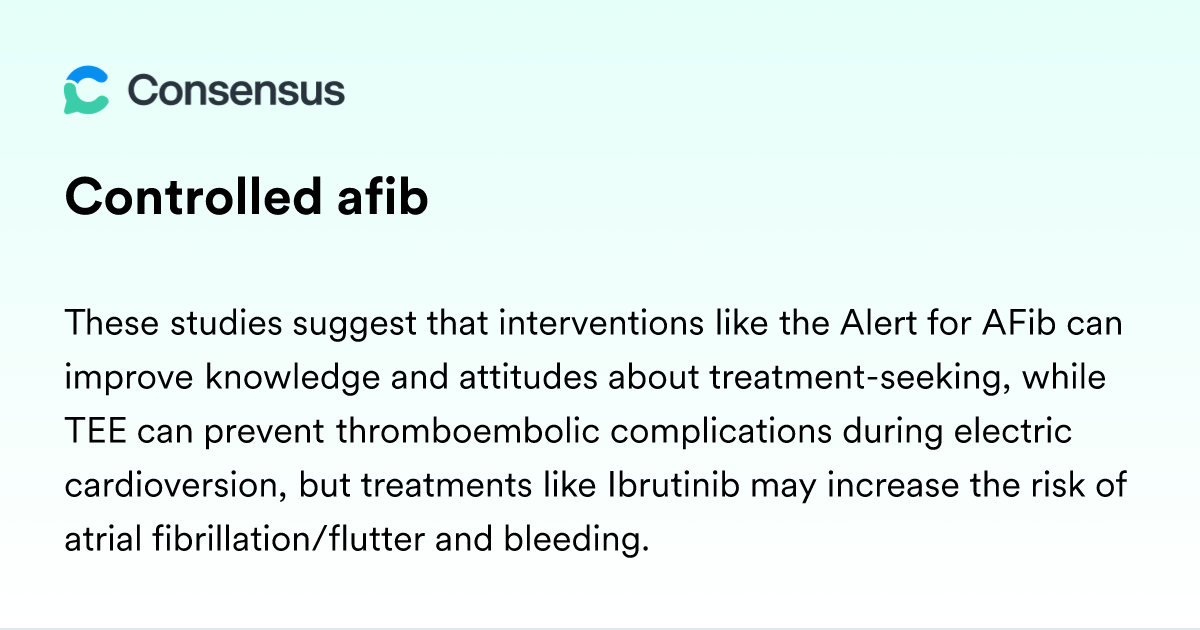 Controlled Afib - Consensus Academic Search Engine