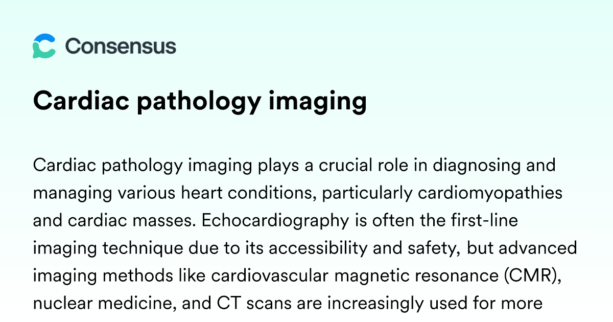 Cardiac Pathology Imaging - Consensus Academic Search Engine