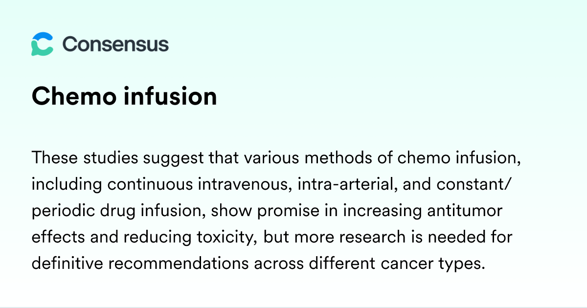 Chemo Infusion - Consensus Academic Search Engine