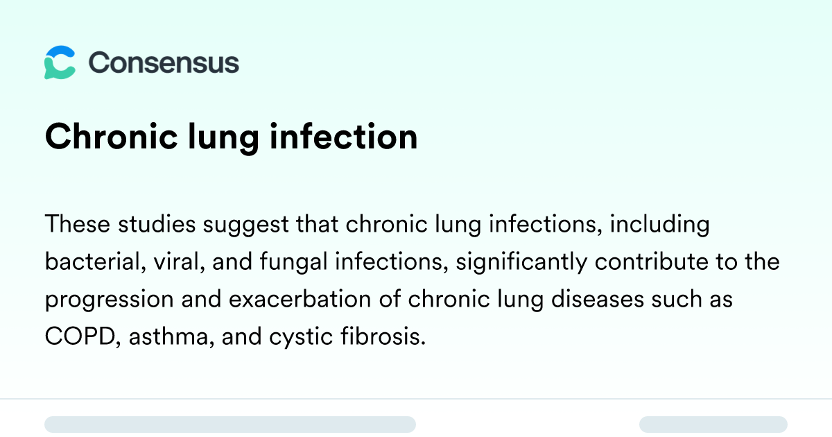Chronic Lung Infection - Consensus Academic Search Engine
