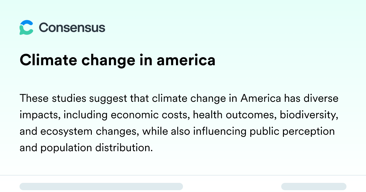 Climate Change In America - Consensus Academic Search Engine