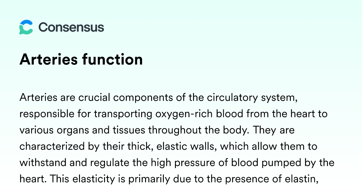 Arteries Function - Consensus Academic Search Engine