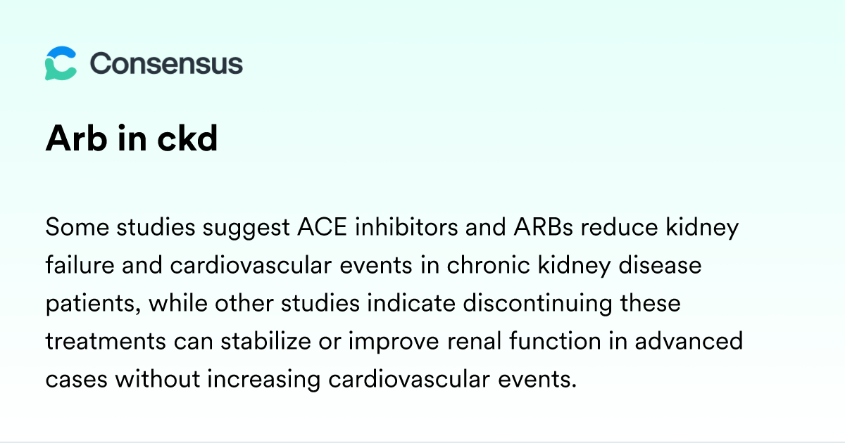 Arb In Ckd - Consensus Academic Search Engine