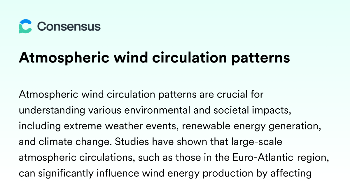 Atmospheric Wind Circulation Patterns - Consensus Academic Search Engine