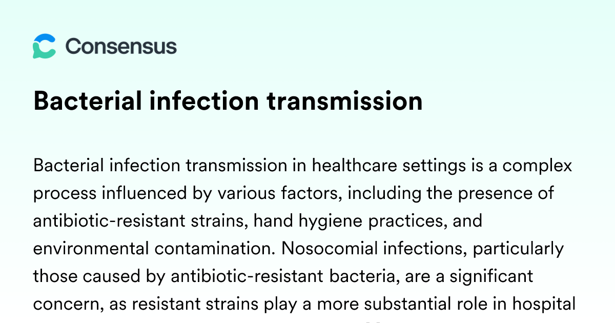 Bacterial Infection Transmission - Consensus Academic Search Engine