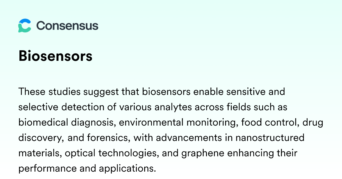 Biosensors - Consensus Academic Search Engine