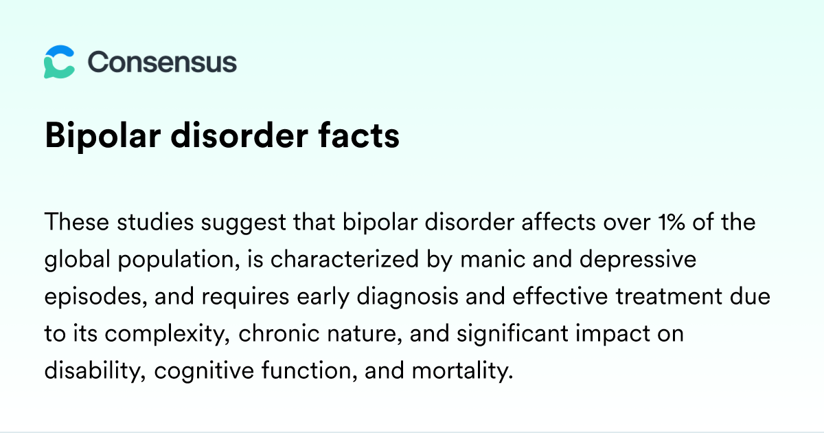 Bipolar Disorder Facts - Consensus Academic Search Engine