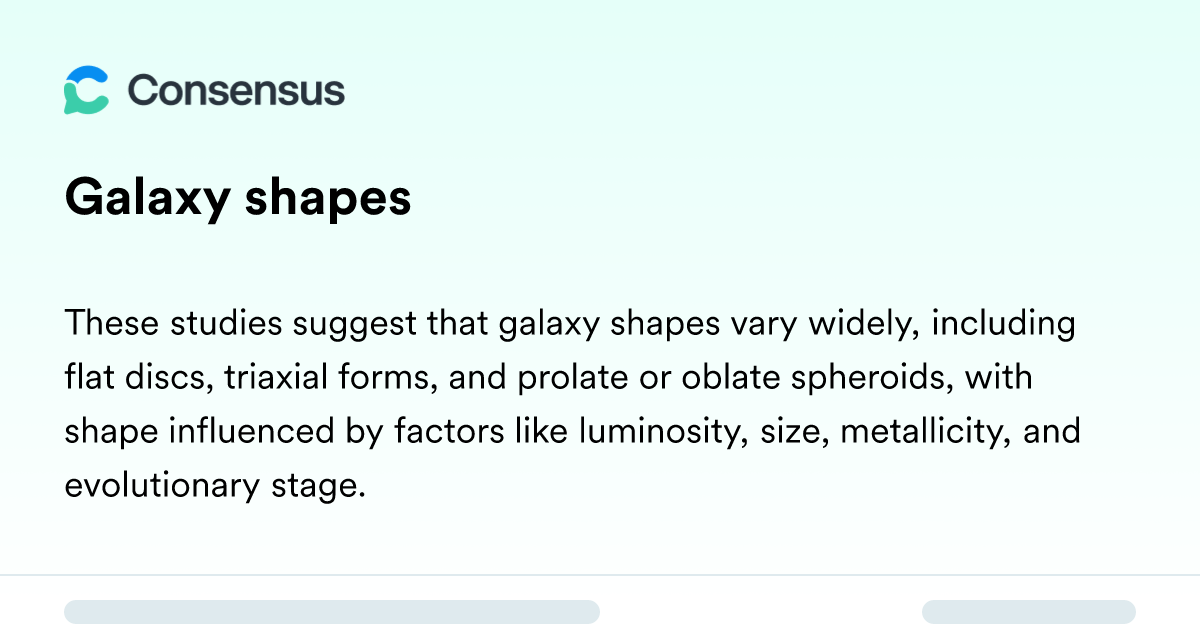 Galaxy Shapes - Consensus Academic Search Engine