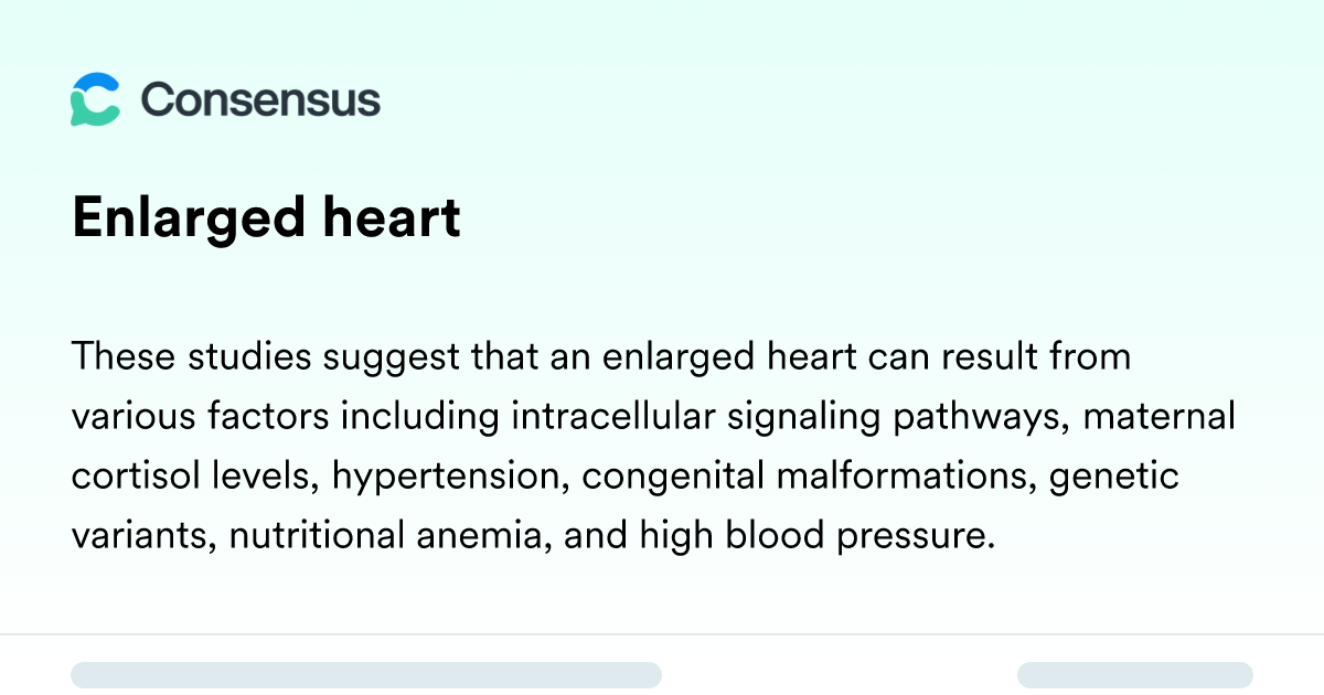 Enlarged Heart - Consensus Academic Search Engine