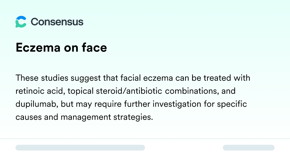Eczema On Face - Consensus Academic Search Engine
