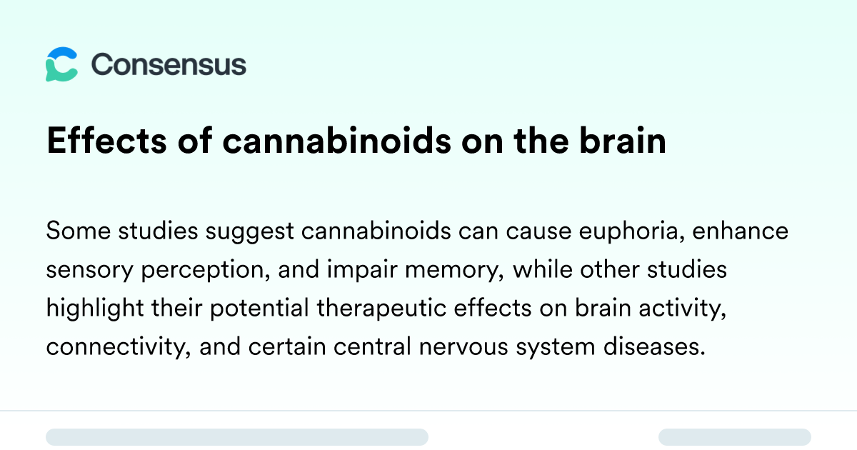 Effects Of Cannabinoids On The Brain - Consensus Academic Search Engine