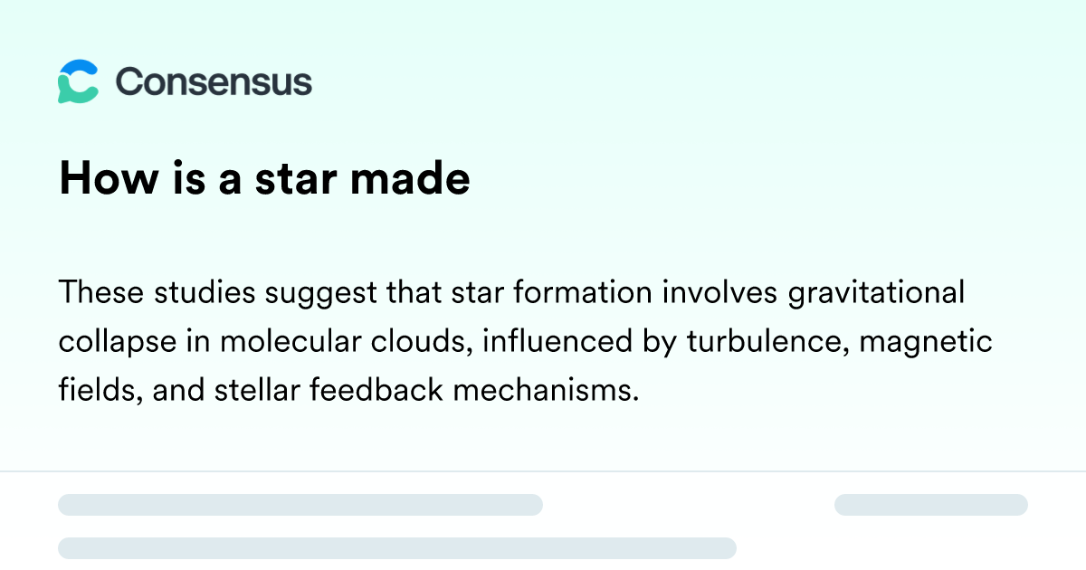 How Is A Star Made - Consensus Academic Search Engine