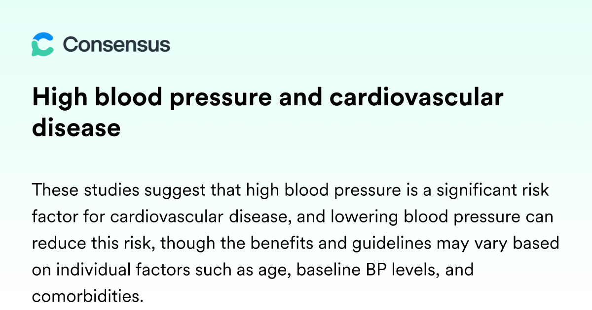 High Blood Pressure And Cardiovascular Disease - Consensus Academic ...
