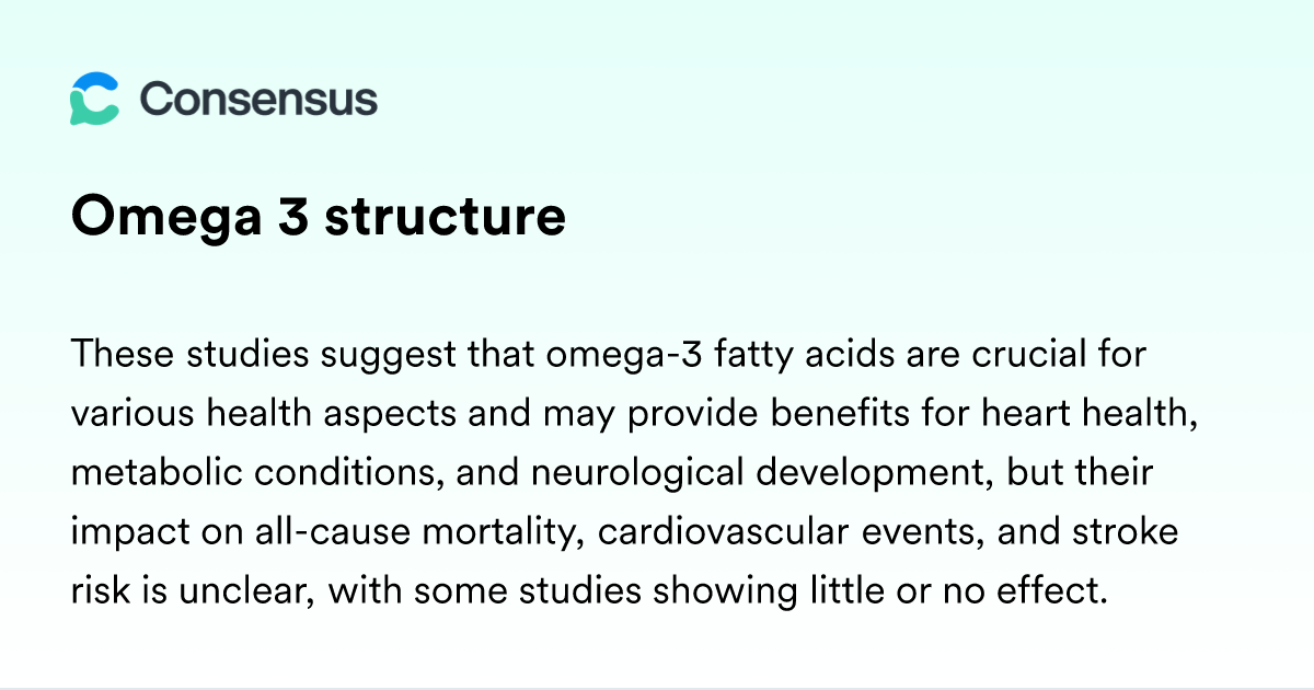 Omega 3 Structure - Consensus Academic Search Engine