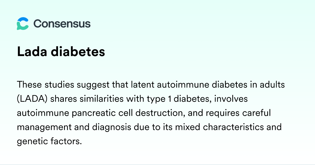 Lada Diabetes - Consensus Academic Search Engine