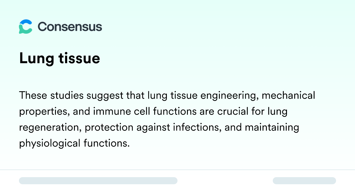 Lung Tissue - Consensus Academic Search Engine