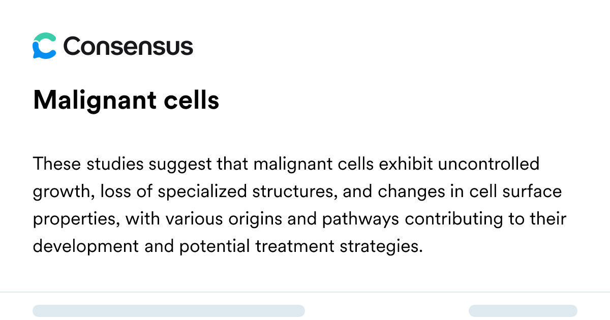 Malignant Cells Consensus Academic Search Engine 6587