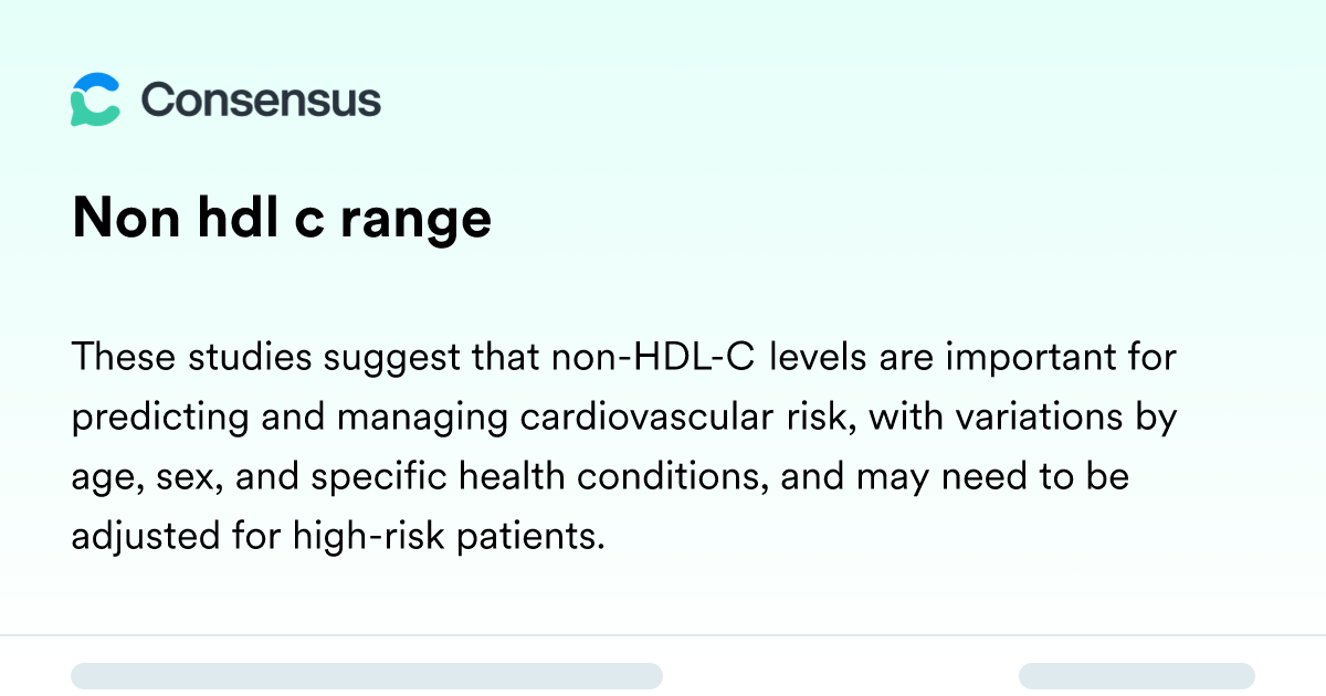 Non Hdl C Range - Consensus Academic Search Engine