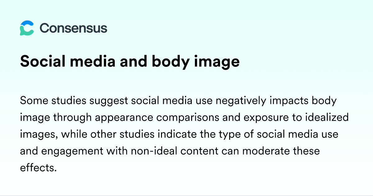 Social Media And Body Image - Consensus Academic Search Engine
