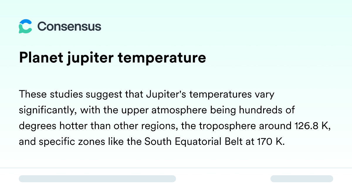 Planet Jupiter Temperature - Consensus Academic Search Engine