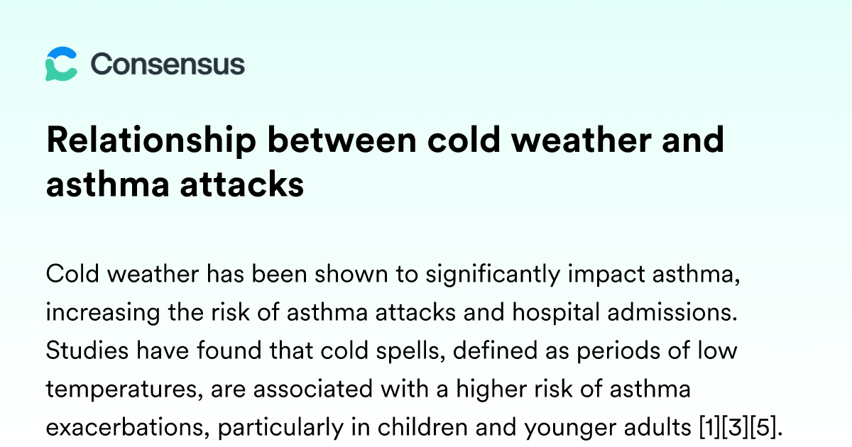 Relationship Between Cold Weather And Asthma Attacks - Consensus ...