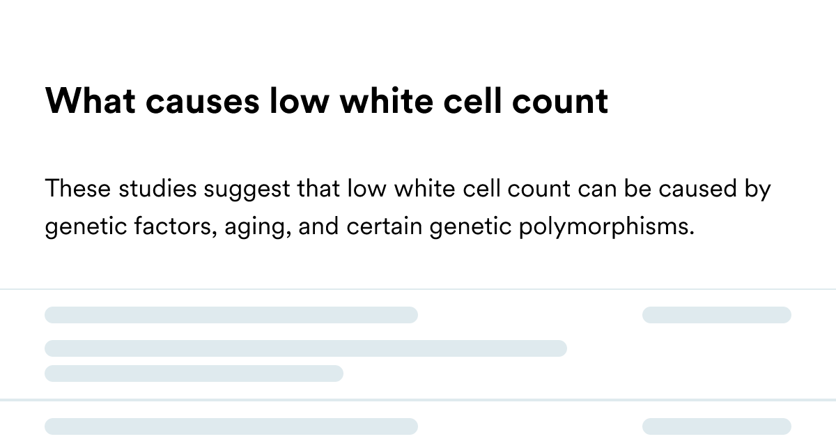 What Causes Low White Cell Count Consensus Academic Search Engine 5101
