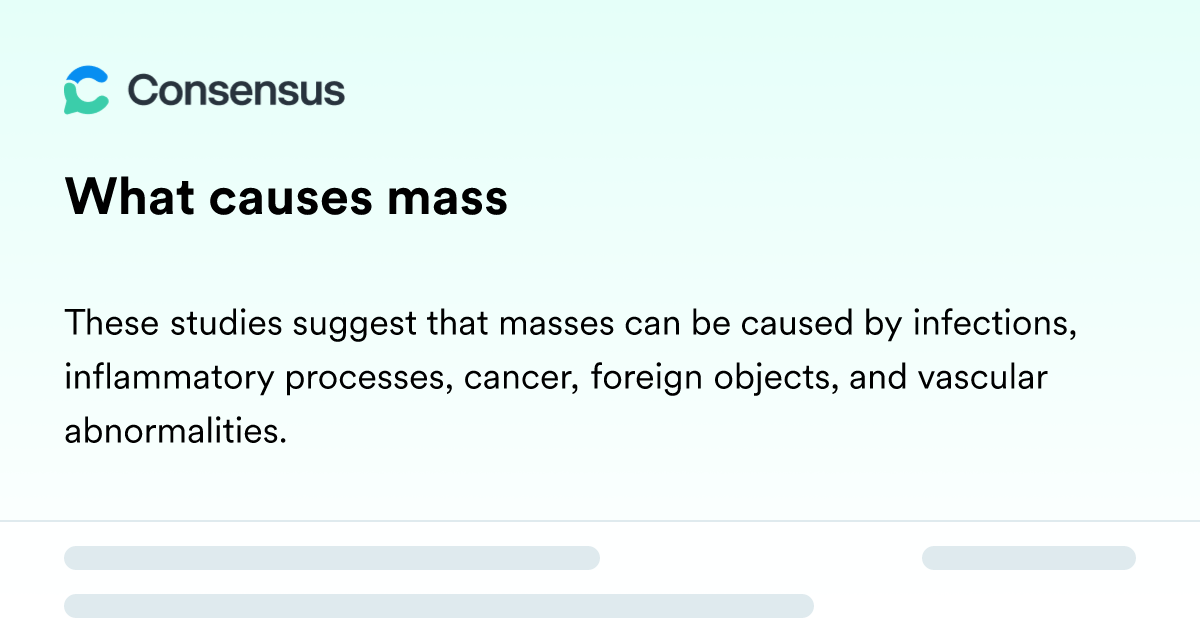 What Causes Mass - Consensus Academic Search Engine
