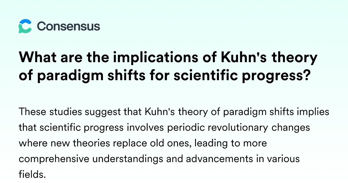 What Are The Implications Of Kuhn's Theory Of Paradigm Shifts For ...