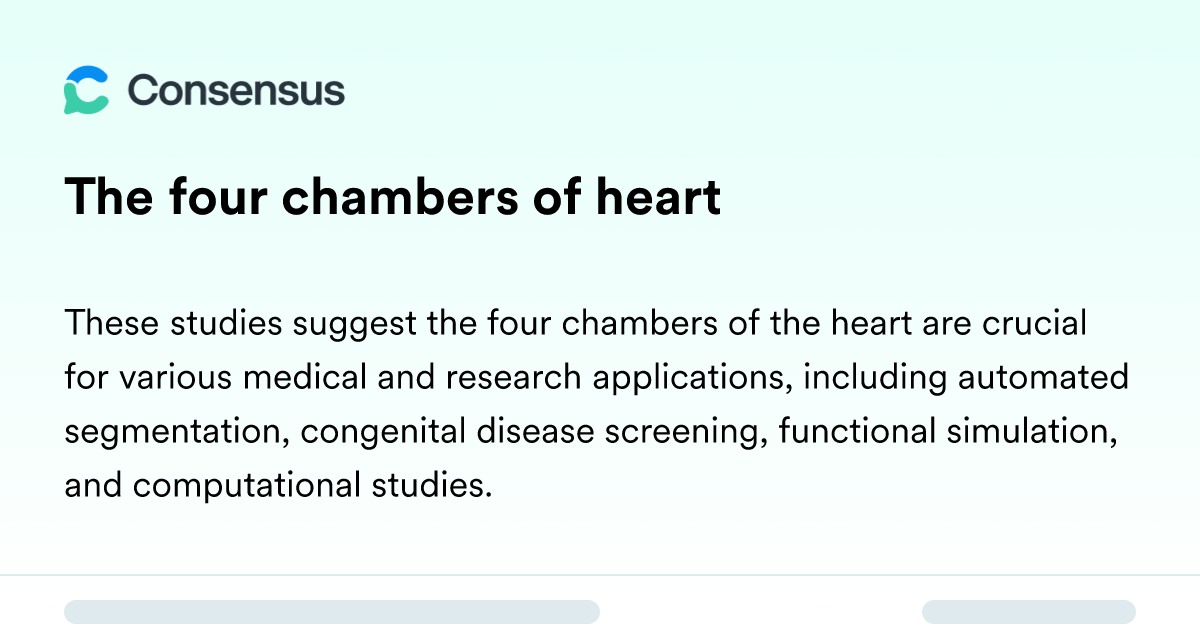 The Four Chambers Of Heart - Consensus Academic Search Engine