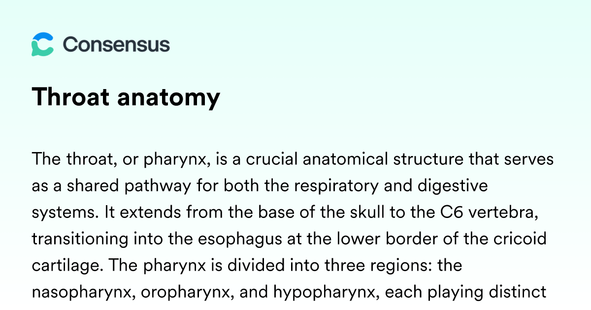 Throat Anatomy - Consensus Academic Search Engine
