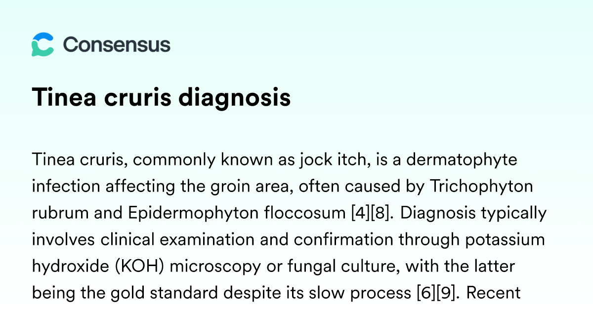 Tinea Cruris Diagnosis - Consensus Academic Search Engine