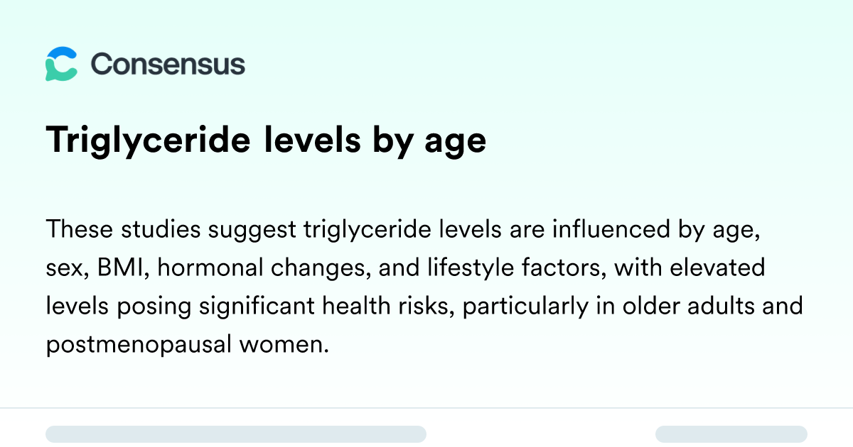 Triglyceride Levels By Age - Consensus Academic Search Engine