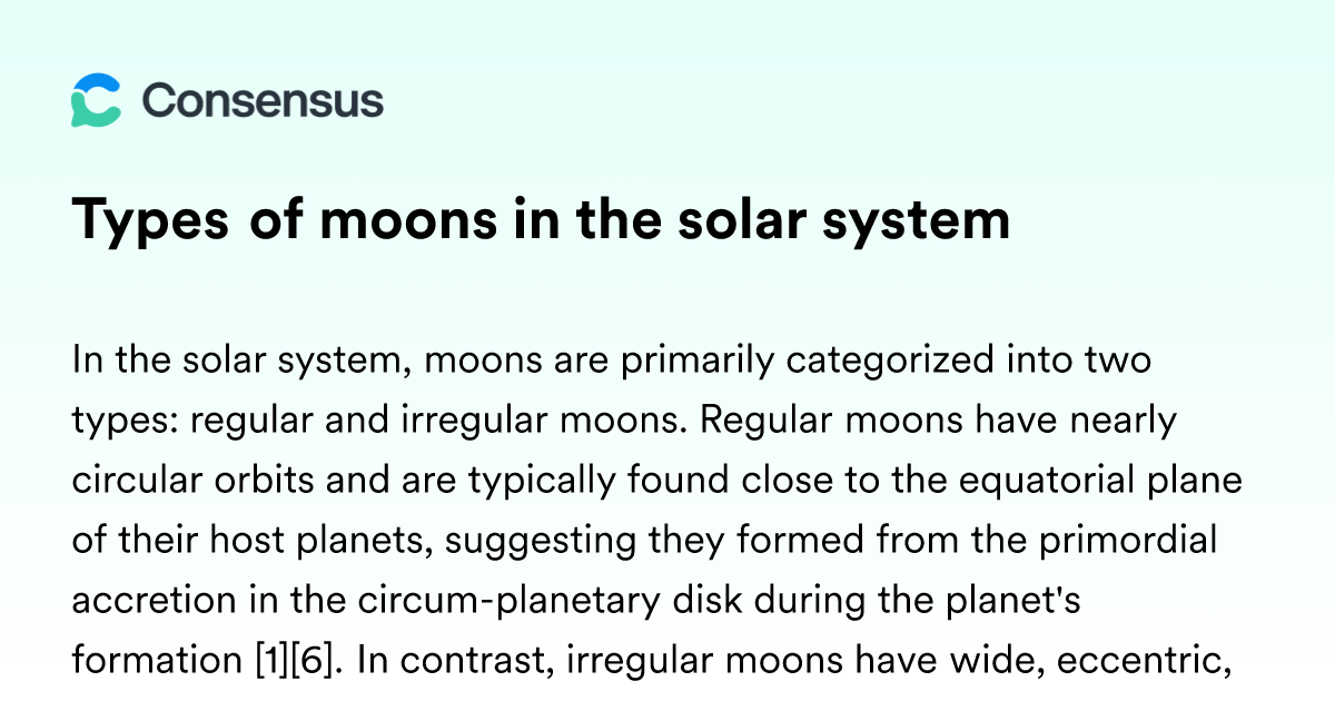 Types Of Moons In The Solar System - Consensus Academic Search Engine