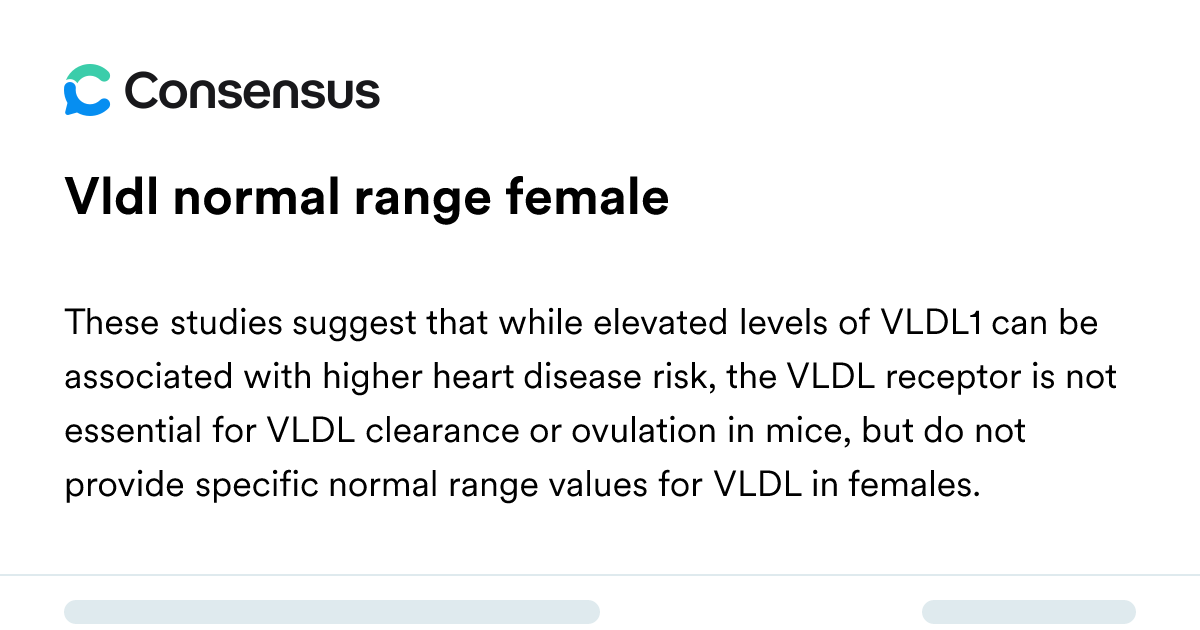 Vldl Normal Range Female Consensus Academic Search Engine 7536