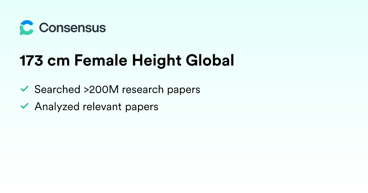 173 cm Female Height Global - Consensus