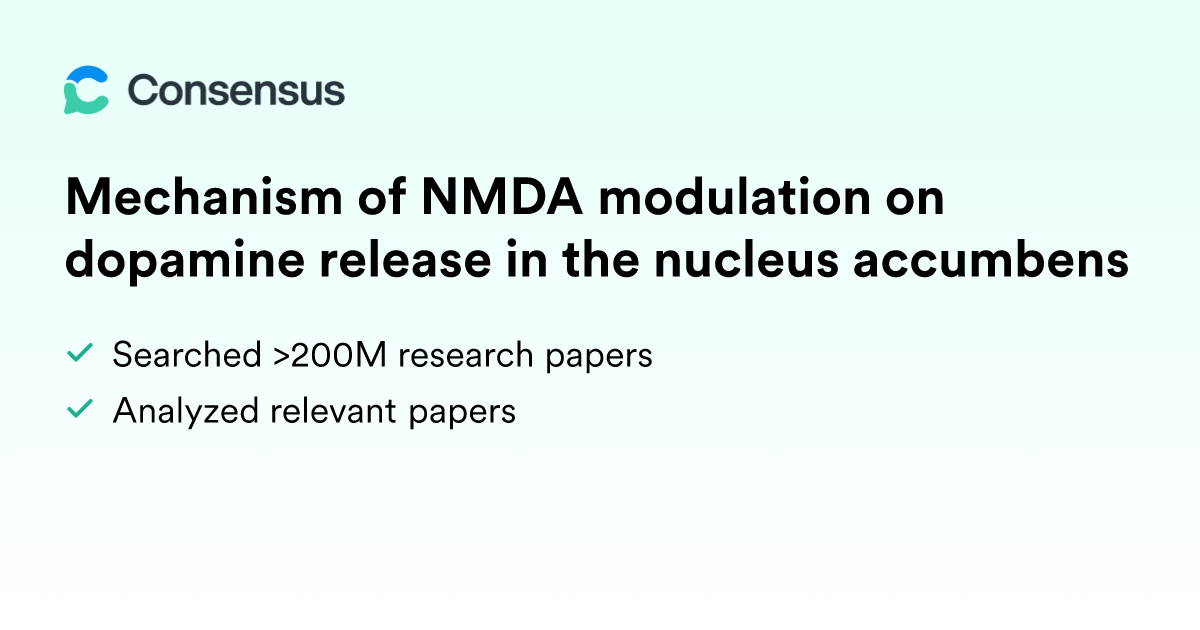 Mechanism of NMDA modulation on dopamine release in the nucleus ...