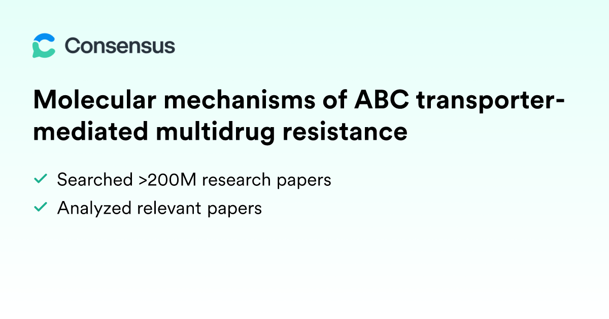 Molecular mechanisms of ABC transporter-mediated multidrug resistance ...