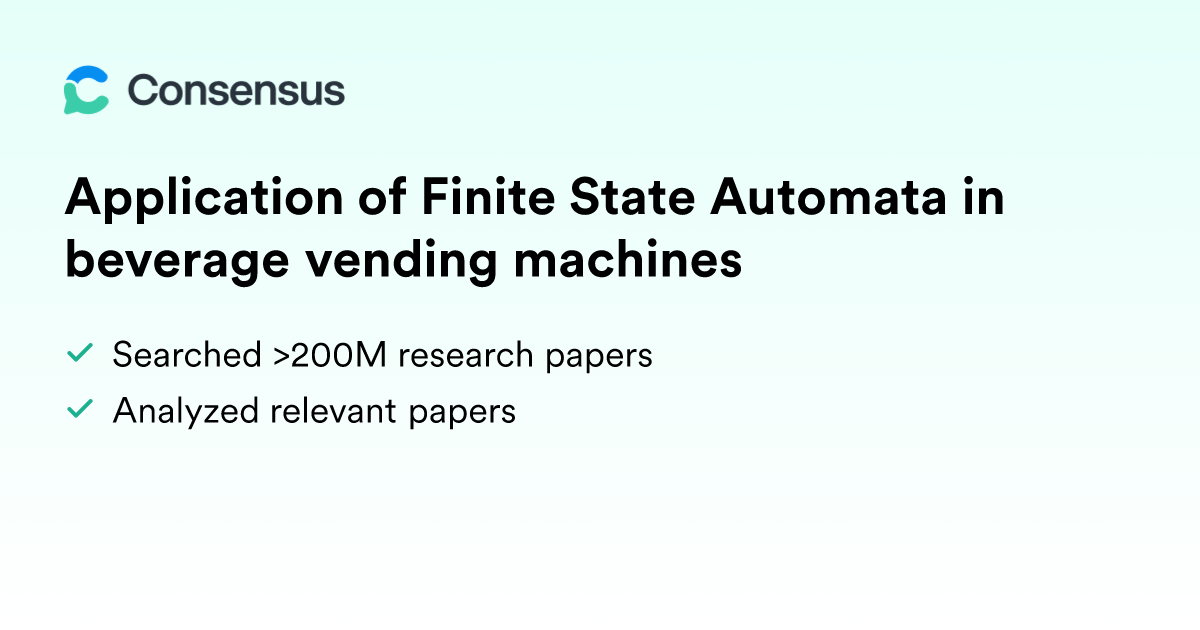 Application of Finite State Automata in beverage vending machines ...