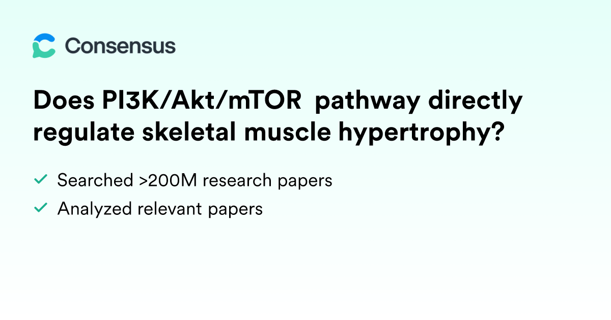 Does PI3K/Akt/mTOR pathway directly regulate skeletal muscle ...