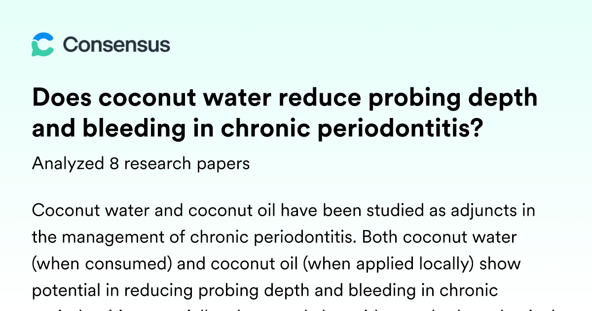 Does coconut water reduce probing depth and bleeding in chronic ...