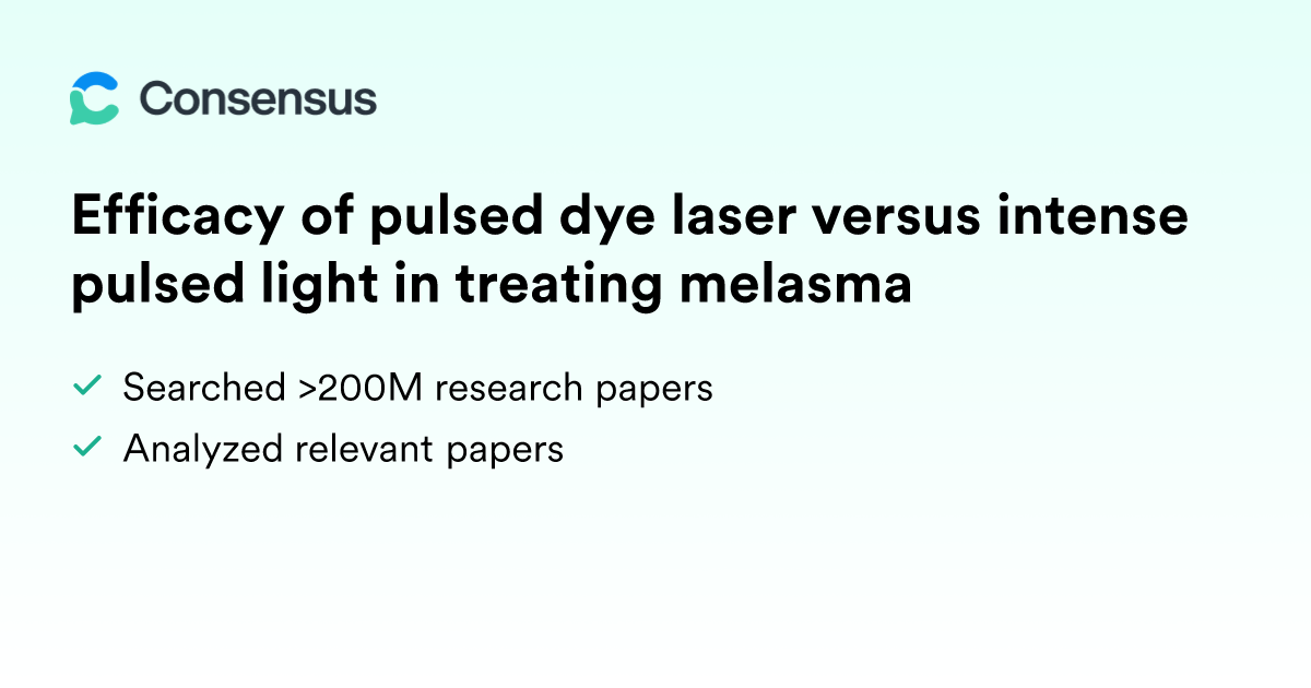 Efficacy of pulsed dye laser versus intense pulsed light in treating ...