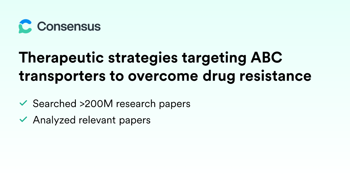Therapeutic strategies targeting ABC transporters to overcome drug ...