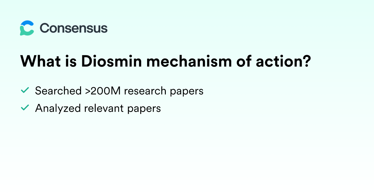 What is Diosmin mechanism of action? - Consensus