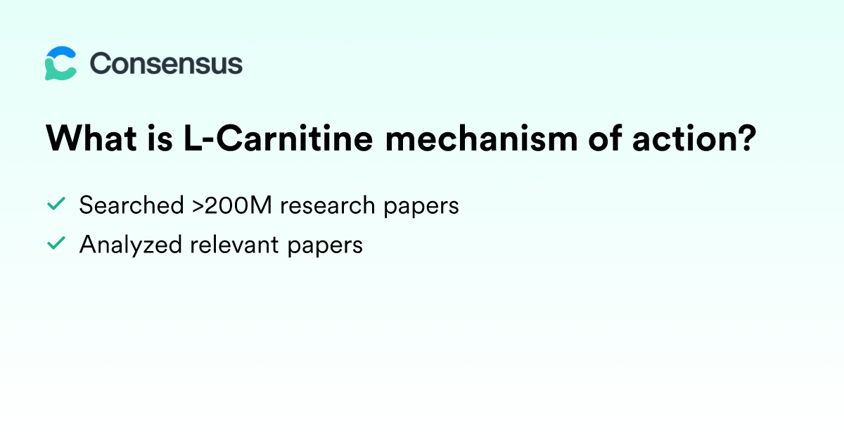 What is L-Carnitine mechanism of action? - Consensus