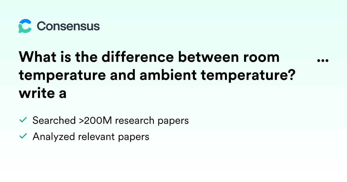 What is the difference between room temperature and ambient temperature ...