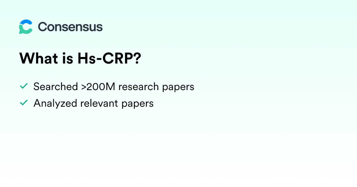 what is Hs-CRP? - Consensus